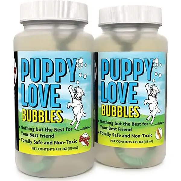 ATOMIC BUBBLES Puppy Love Bubbles Bacon & Peanut Butter Scented 4oz Bottles - Multicolored