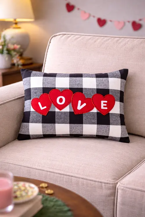 C&F HOME Love" Hearts Franklin Mini Valentine's Day Accent Pillow 12" X 16