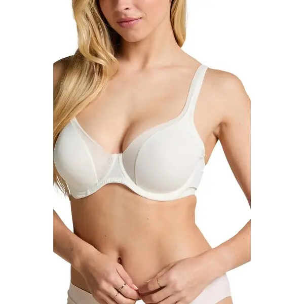 Hunkemoller Mesh Non-padded Underwired Bra - Snow White