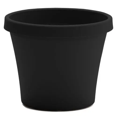 BLOEM Terra Pot Planter 16 Inch Durable Resin Pot - Black