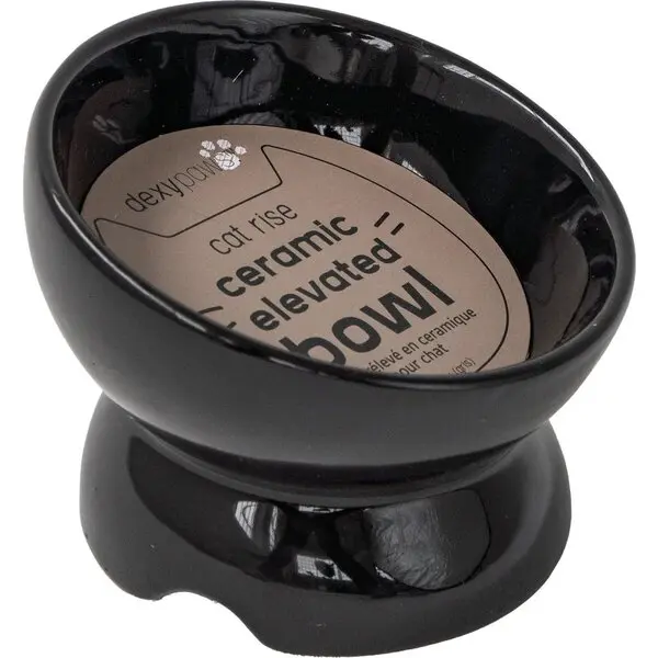 DEXYPAWS Elevated Ceramic Cat Bowl 7oz