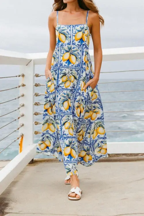 knee length dresses for ladies Label of Love Palm Oasis Midi Dress main image 1