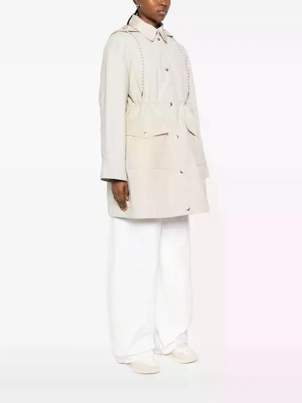 Moncler Begonia Parka Coat - Neutrals