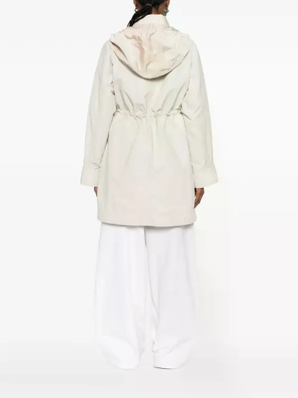 Moncler Begonia Parka Coat - Neutrals