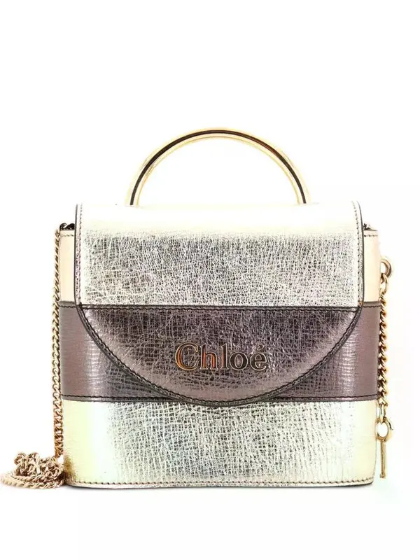 Chloé Aby Lock Small Crossbody Bag - Gold