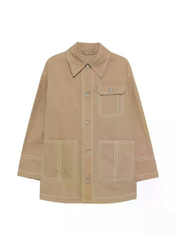 AMI Paris Topstitching Jacket - Neutrals