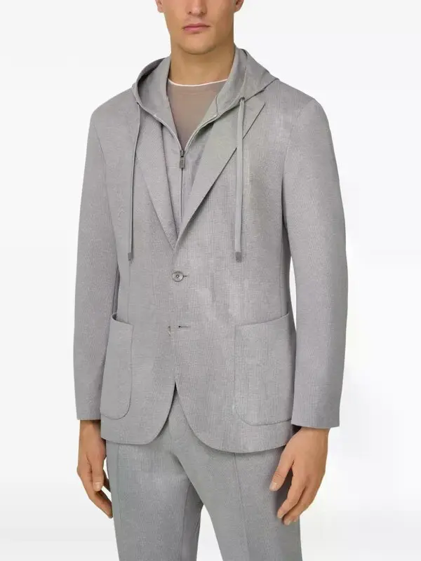Boggi Milano Madison Stretch Cotton Blend Blazer - Grey