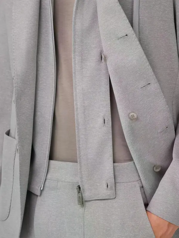 Boggi Milano Madison Stretch Cotton Blend Blazer - Grey