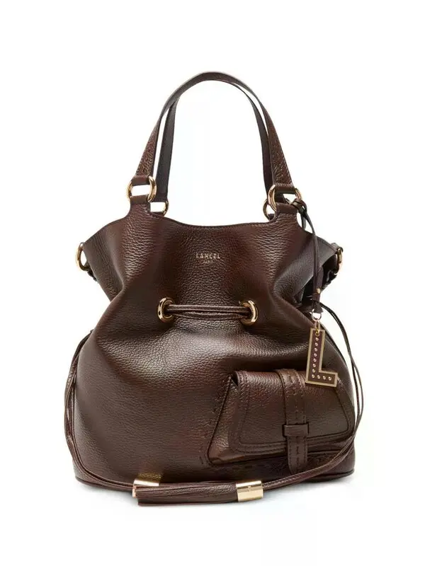 LANCEL Premier Flirt Leather Bucket Bag - Brown