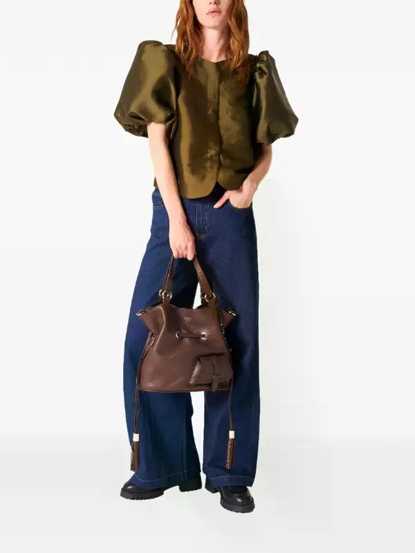 LANCEL Premier Flirt Leather Bucket Bag - Brown