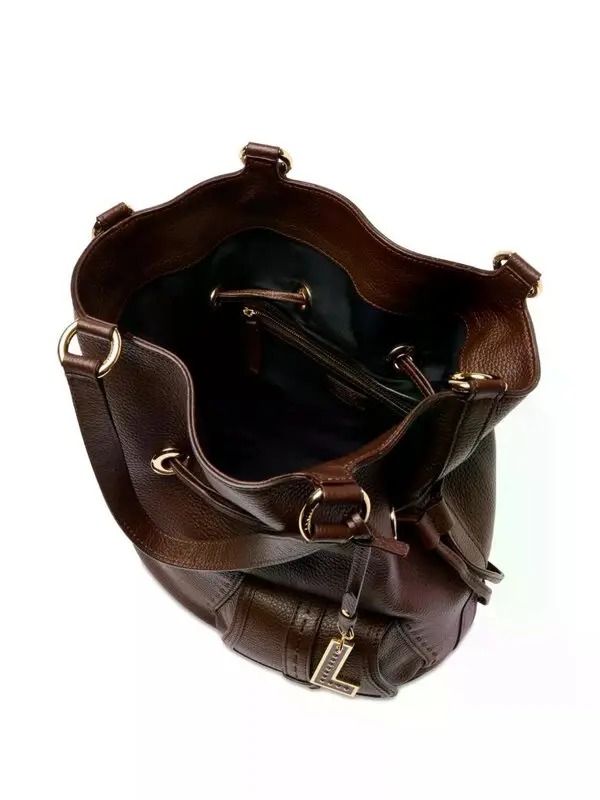 LANCEL Premier Flirt Leather Bucket Bag - Brown