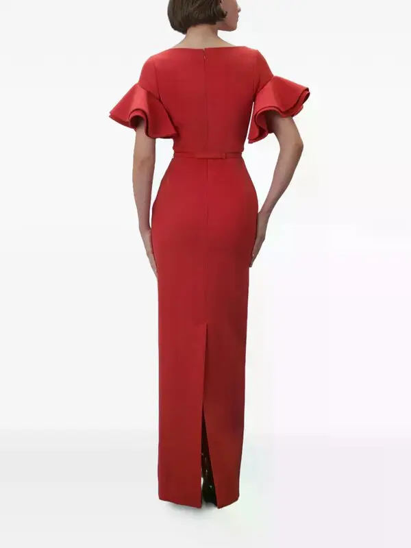 RAMI AL ALI Overlap Ruffled Maxi Dress