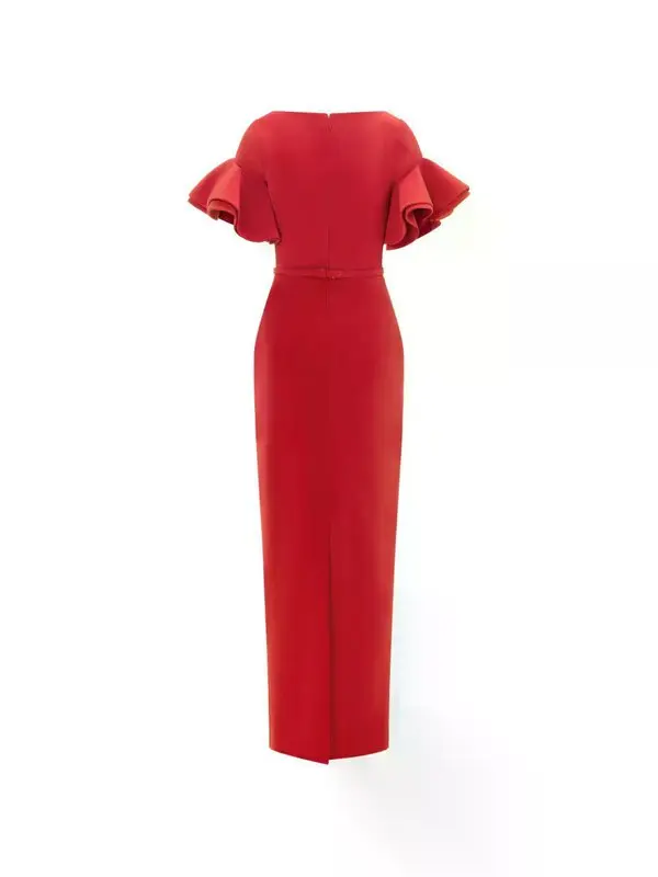 RAMI AL ALI Overlap Ruffled Maxi Dress