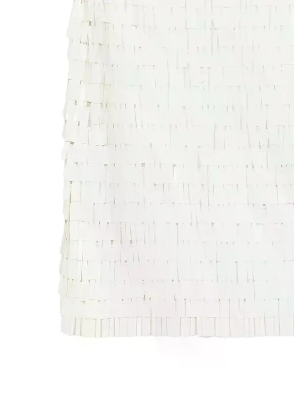 CIRCUS HOTEL Fringe Detail Skirt
