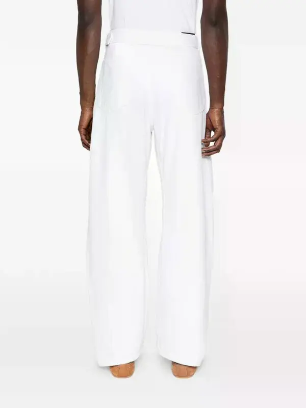 LEMAIRE Bleached Denim Belt Trousers - Grey