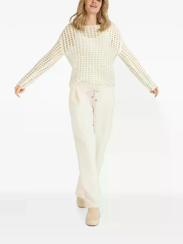 JUVIA Alpaca Mesh-effect Sweater