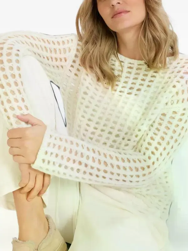 JUVIA Alpaca Mesh-effect Sweater