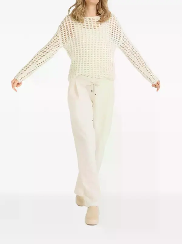 JUVIA Alpaca Mesh-effect Sweater