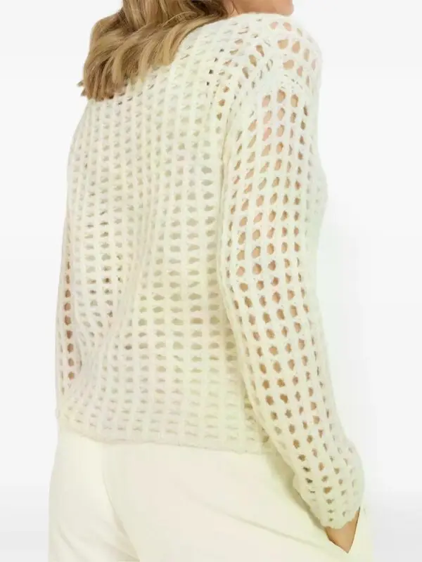 JUVIA Alpaca Mesh-effect Sweater