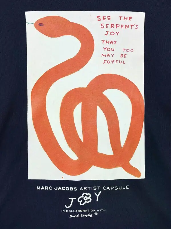 Marc Jacobs X David Shrigley Snake Print Top