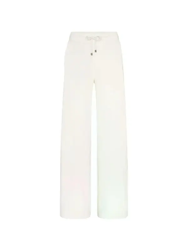 JUVIA Elenia Fleece Pleated Wide-leg Trousers - Neutrals