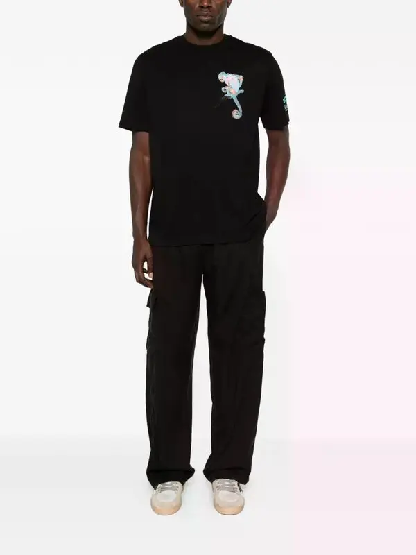 Iceberg Monkey-embroidered T-shirt - Black