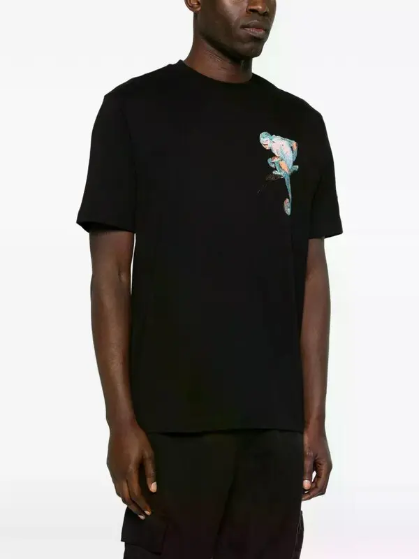 Iceberg Monkey-embroidered T-shirt - Black