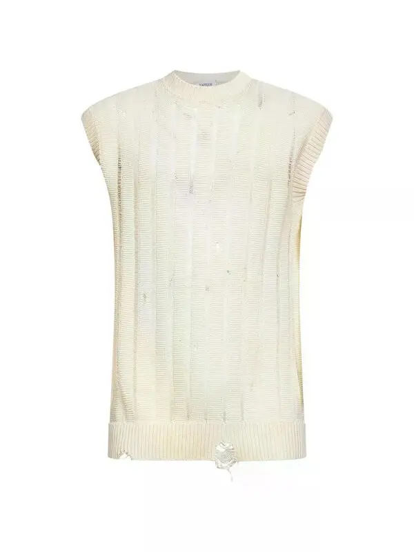 LANEUS Ribbed-knit Vest