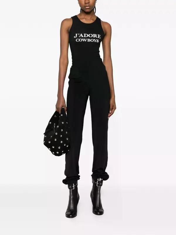 MITILIANE COUTURE Leather Side Stripe Trousers