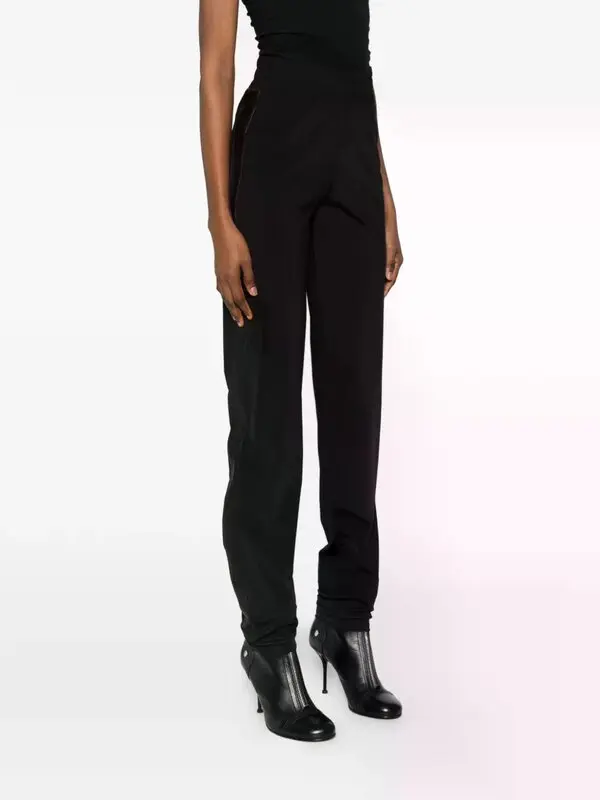 MITILIANE COUTURE Leather Side Stripe Trousers