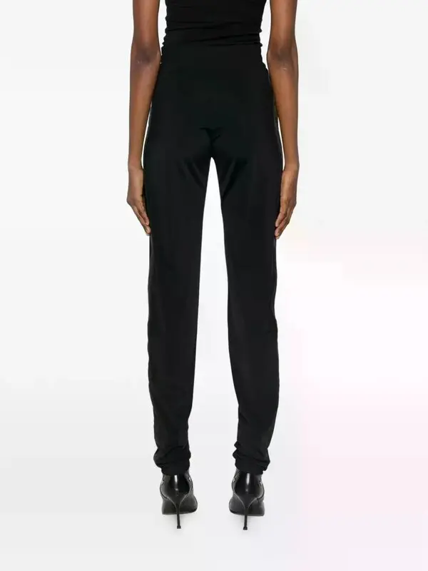 MITILIANE COUTURE Leather Side Stripe Trousers