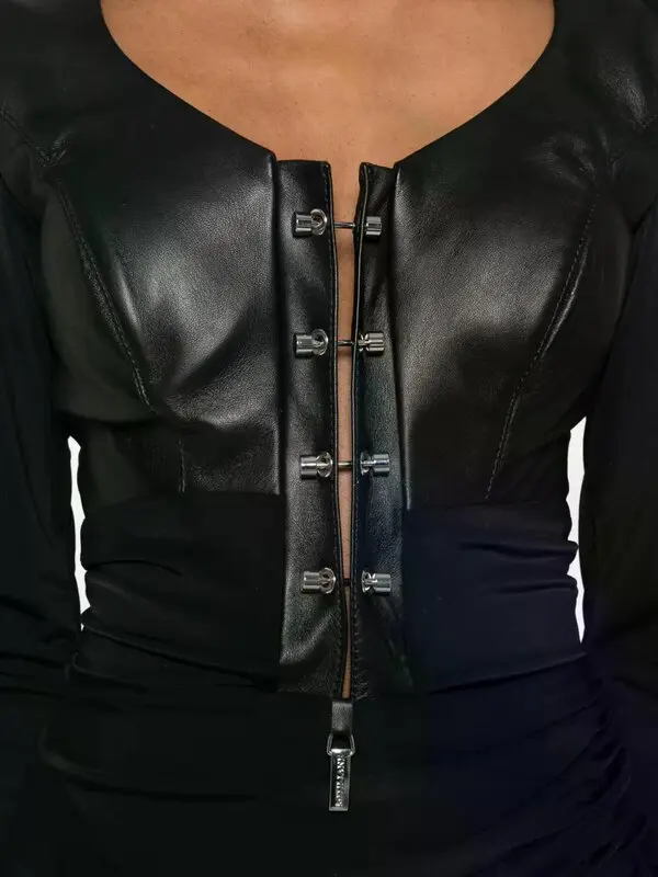 MITILIANE COUTURE Leather-panel Mini Dress