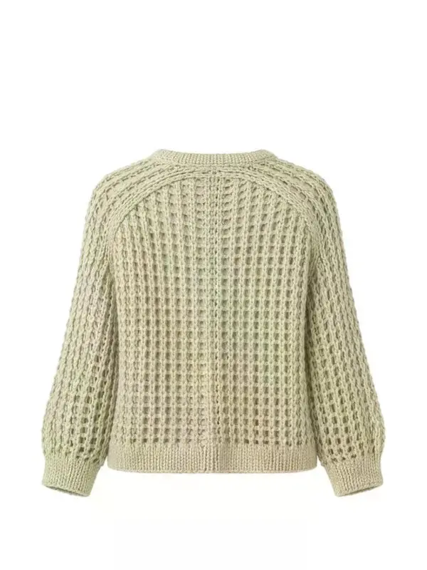 Iris Von Arnim Open-knit Button Cardigan