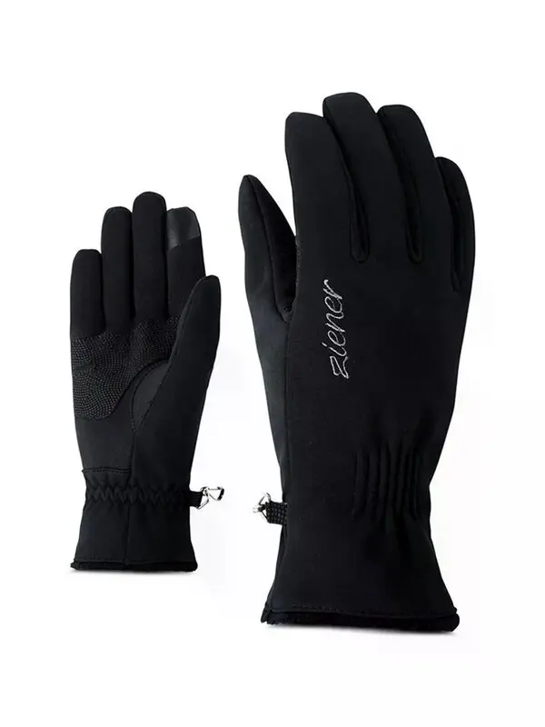 ZIENER Ibrana Touch Gathered-cuff Gloves - Black