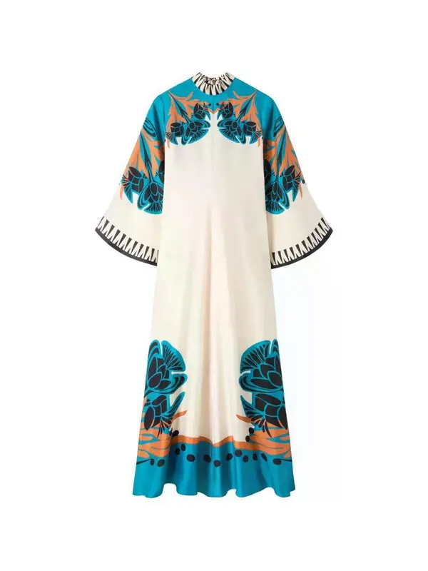 La DoubleJ Floral Maxi Dress - Neutrals