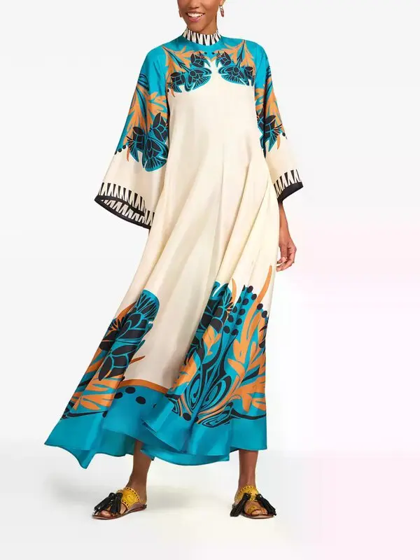 La DoubleJ Floral Maxi Dress - Neutrals
