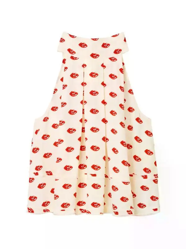 Marc Jacobs Lips-print Halterneck Top
