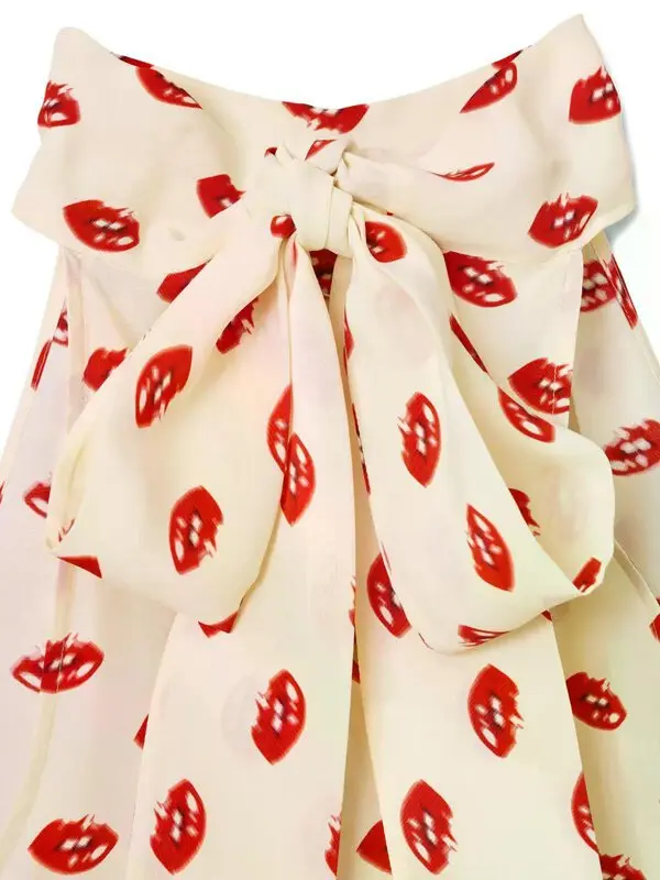 Marc Jacobs Lips-print Halterneck Top - Neutrals