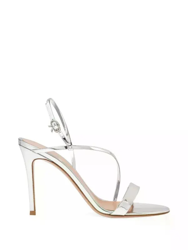 GIANVITO ROSSI Manhattan Strappy Sandals - Silver