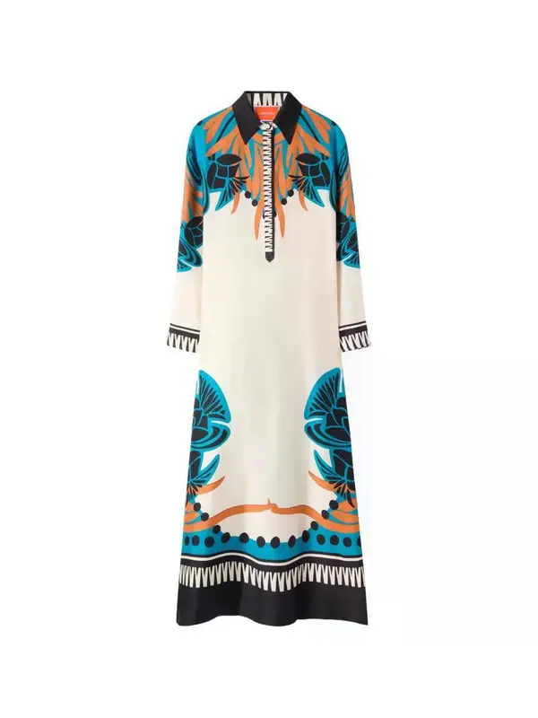 La DoubleJ Floral Placed Maxi Dress