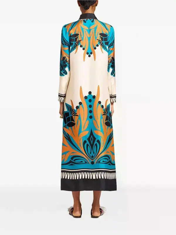 La DoubleJ Floral Placed Maxi Dress