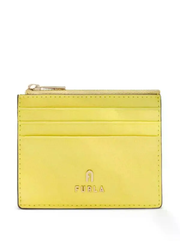 Furla Small Camelia Zipped Card Holder - Yellow