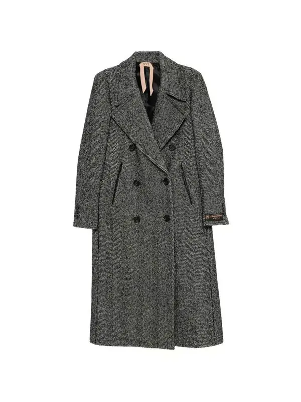 N°21 Double-breasted Woven Coat