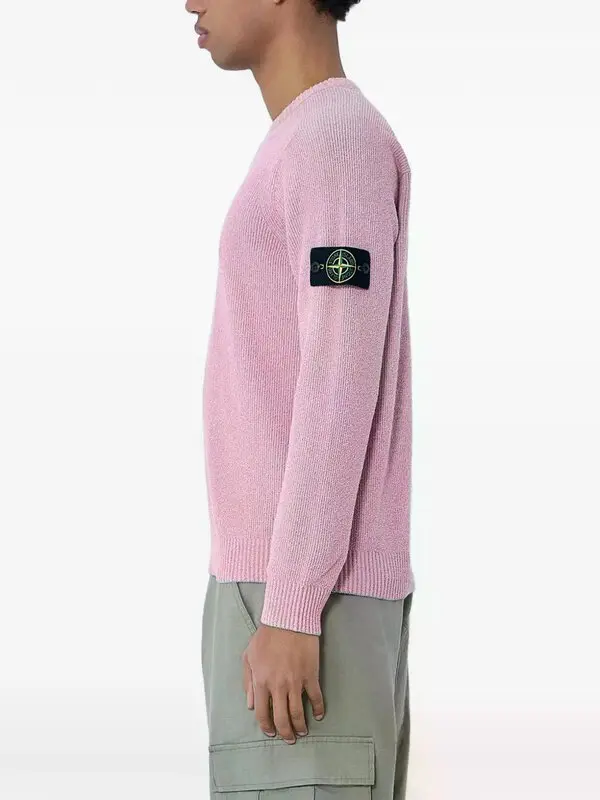 Stone Island Ribbed Fine-knit Sweater - Pink