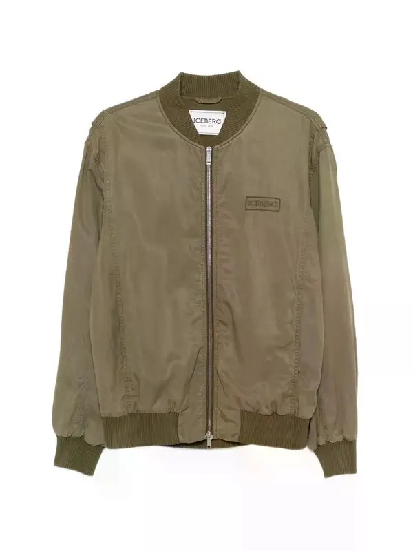 Iceberg Logo-patch Bomber Jacket - Green