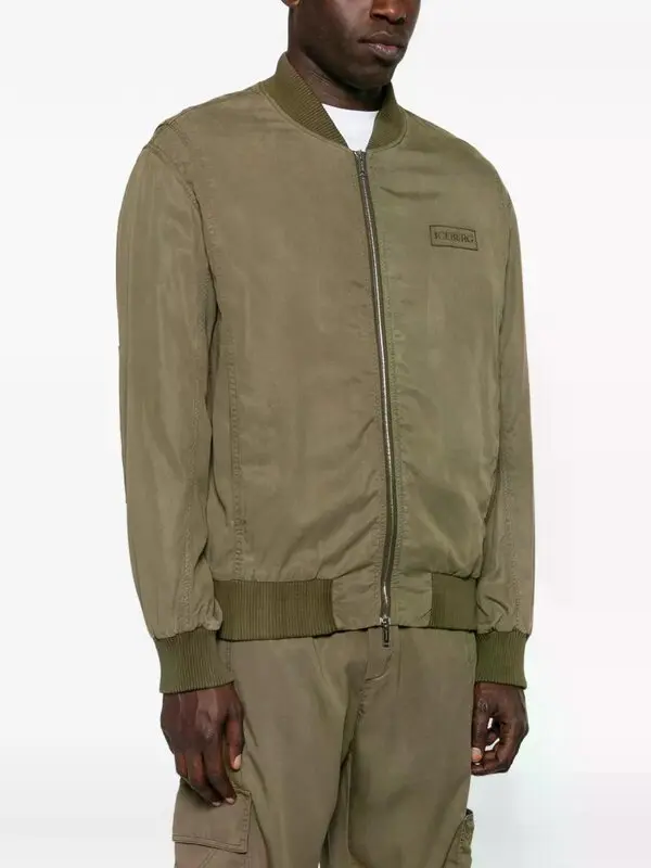 Iceberg Logo-patch Bomber Jacket - Green