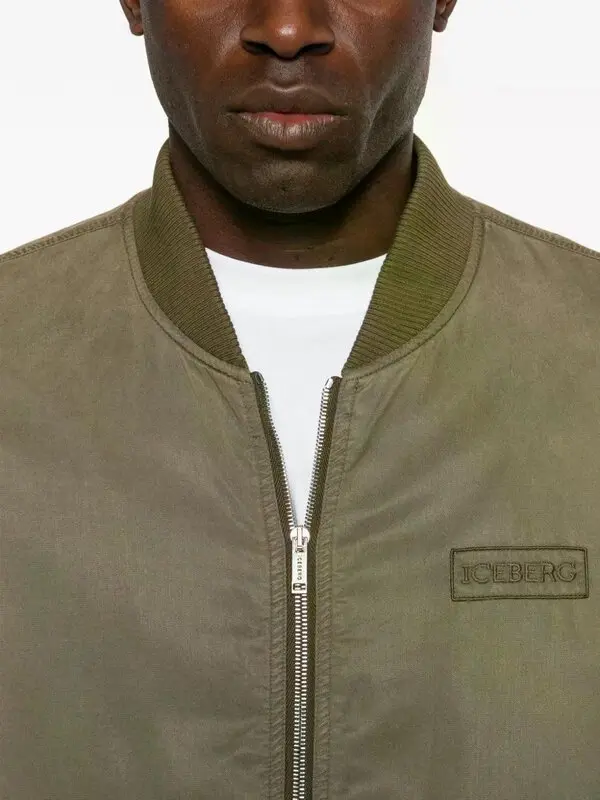 Iceberg Logo-patch Bomber Jacket - Green