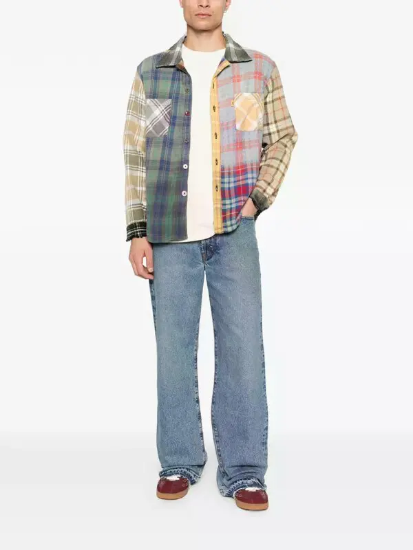 GALLERY DEPT. Patchwork Checked Shirt - Blue