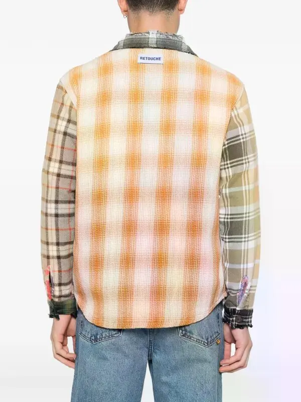 GALLERY DEPT. Patchwork Checked Shirt - Blue