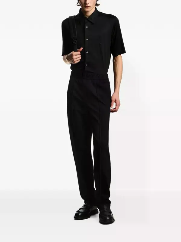 Emporio Armani Logo-detail Short-sleeve Shirt - Black